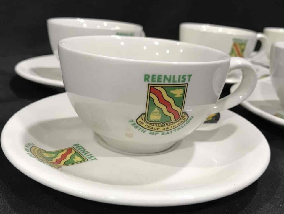 RARE REENLIST Battalion 728th US Army Military Police Cup & Saucer | eBay
