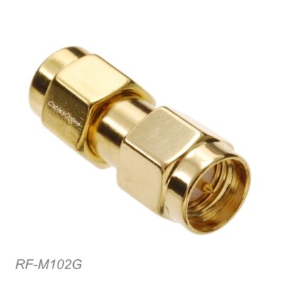 SMA Male to SMA Male Gold Plated RF Couple/Gender Changer, RF-M102G | eBay