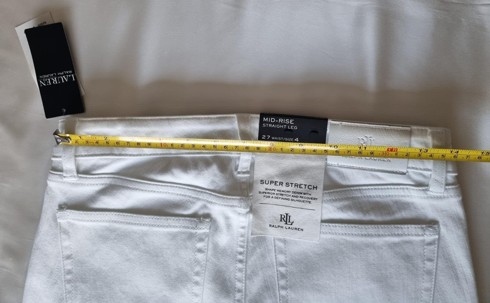 LAUREN Ralph Lauren Super Stretch Mid-Rise Straight Leg Jeans, 27 Waist ...