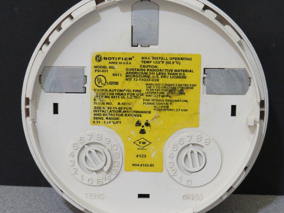 NOTIFIER FSI-851 IONIZATION SMOKE DETECTOR HEAD FREE FEDEX 2DAY ...
