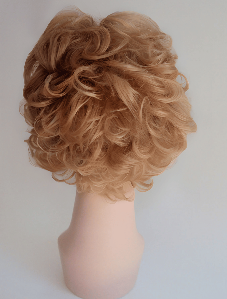 DELUXE MARGARET THATCHER BLONDE OLD LADY GRANNY GRANDMA SHORT CURLY ...