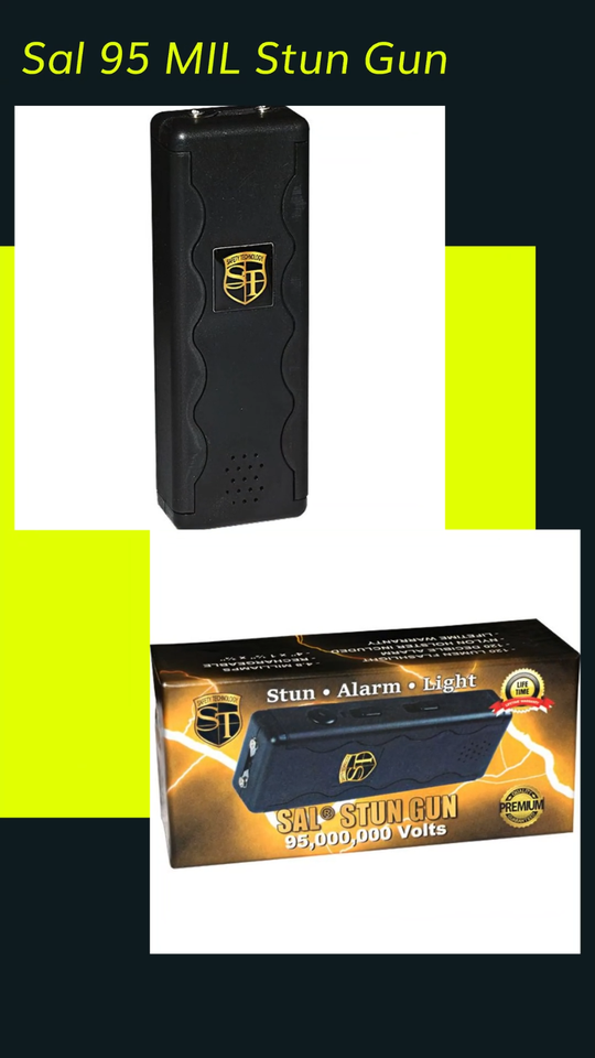 See Video of SAL Black 95000 Volt Stun Gun with Alarm and Flashlight ...