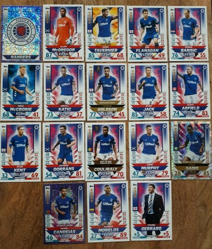 Rangers Set SPFL Match Attax 2018/19 Inc MOTM & Steven Gerrard Cards | eBay