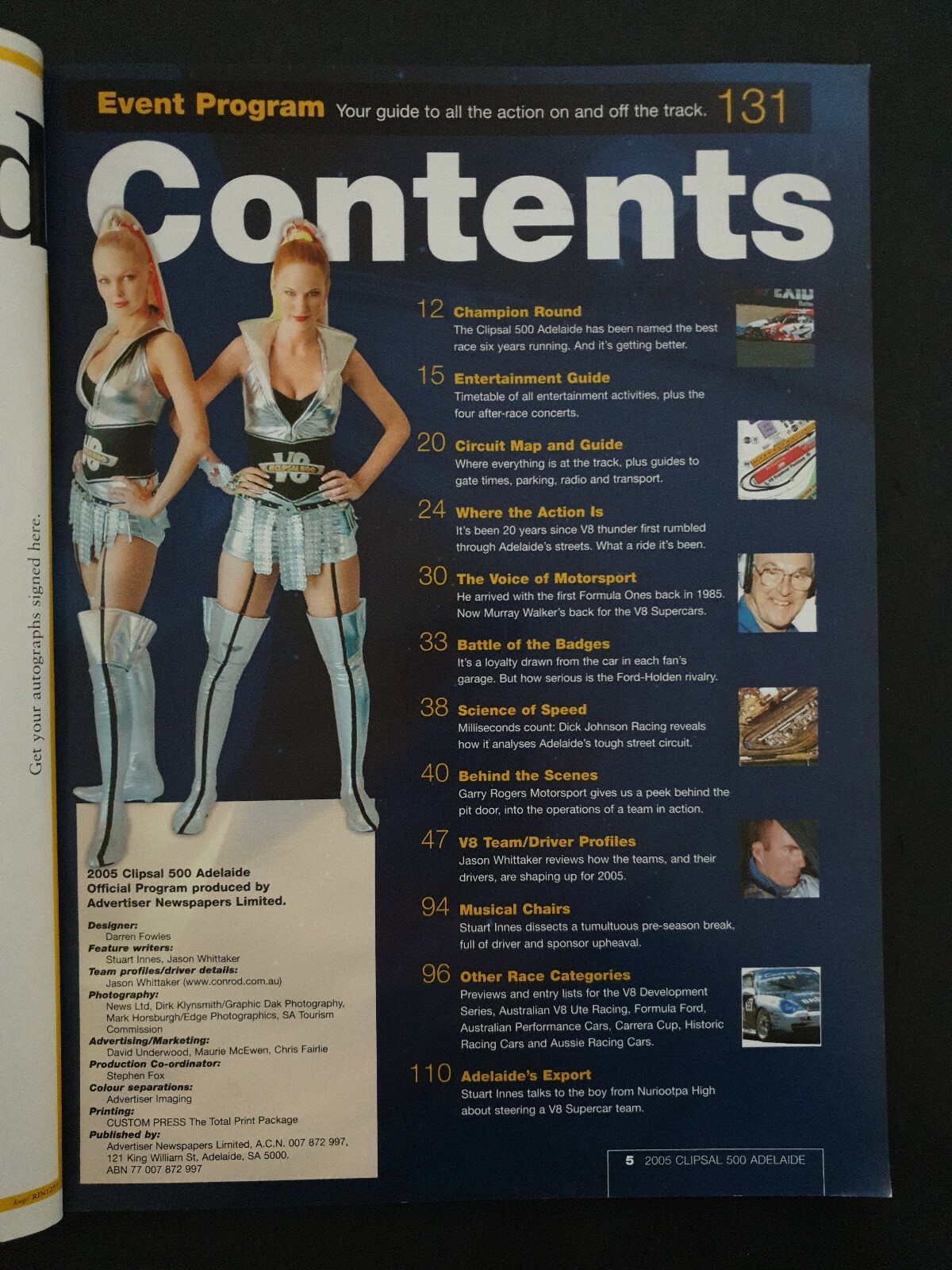 CLIPSAL 500 OFFICIAL PROGRAM 2005 V8 SUPERCARS HOLDEN VS FORD | eBay