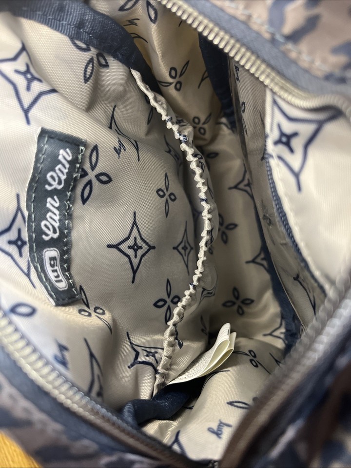 LUG Can Can Crossbody Or Belt Bag Leopard Navy and Gray +minuet Wallet ...