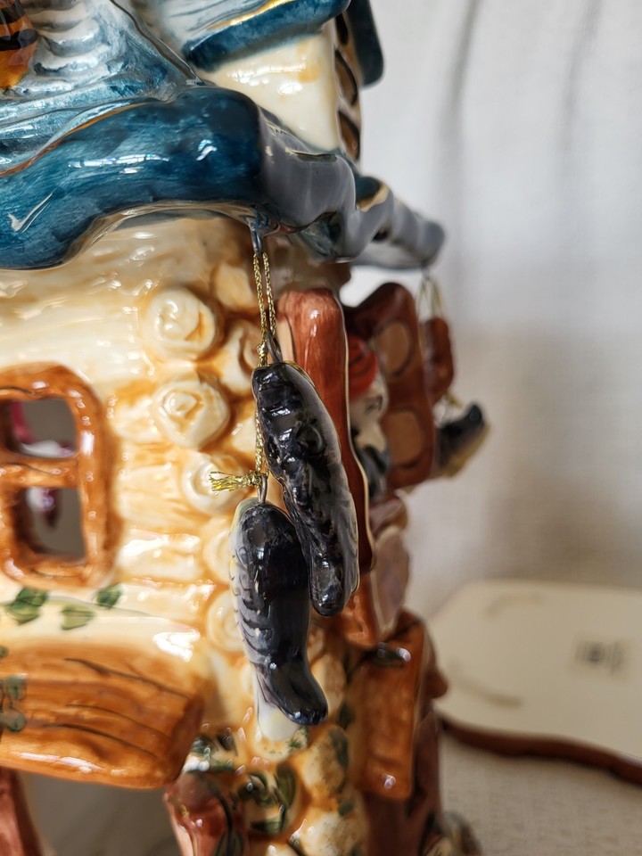 Vintage Blue Sky Clay Works Big Fish Lodge Porcelain 2 Piece 12x6x6" | eBay