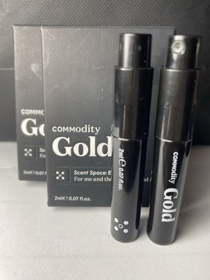 2*BNIB Commodity Gold Expressive Scent Perfume Sample Spray 0.07 .07oz ...