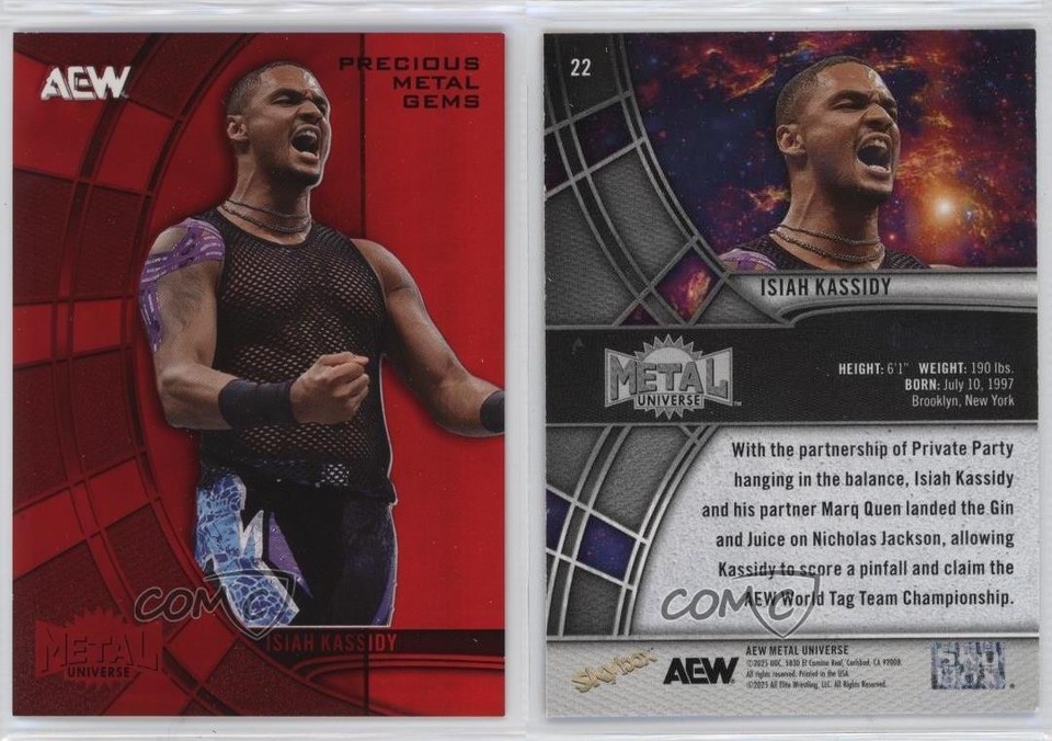 2025 Skybox Metal Universe AEW All Elite Wrestling PMG Red Isiah ...