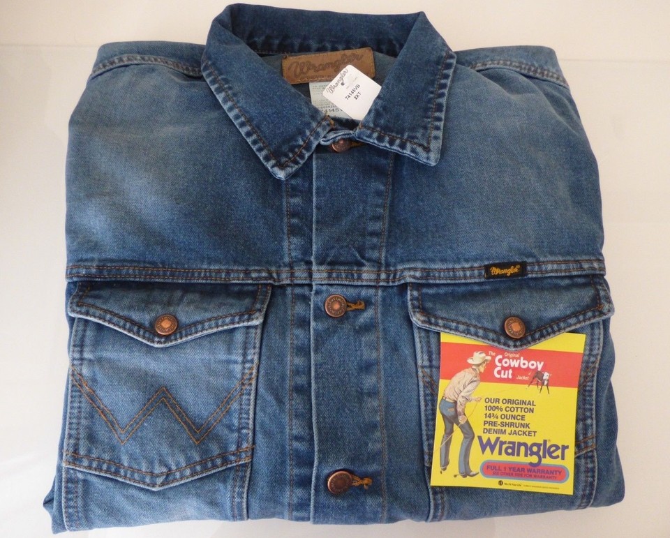 Men's Wrangler Cowboy Cut Denim Jacket - Inside Pockets | eBay