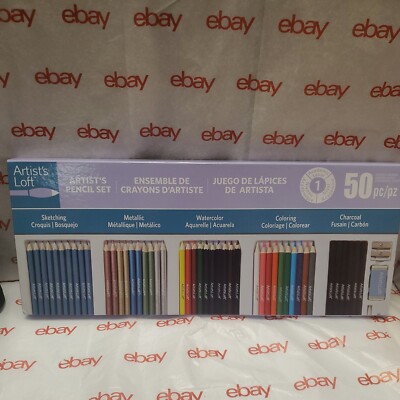 Brand New Artists Loft 50 Piece Artists Pencil Set Metallic Watercolor ...