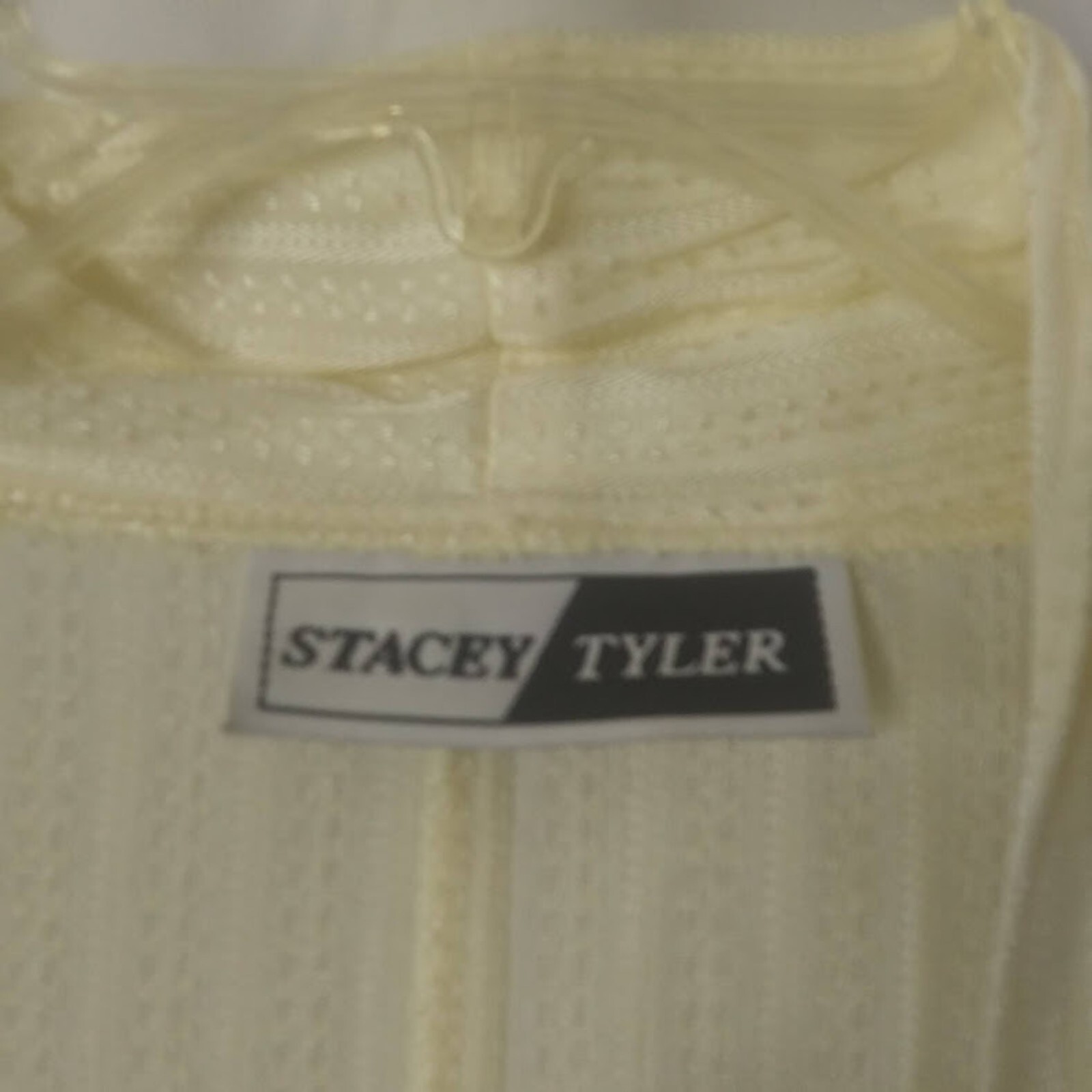 Vintage Stacy Tyler Ivory Cream Jacquard Mock Jacket … - Gem