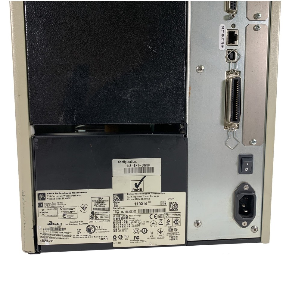 Zebra 110Xi4 Industrial Thermal Transfer Label Printer WiFi LAN USB ...