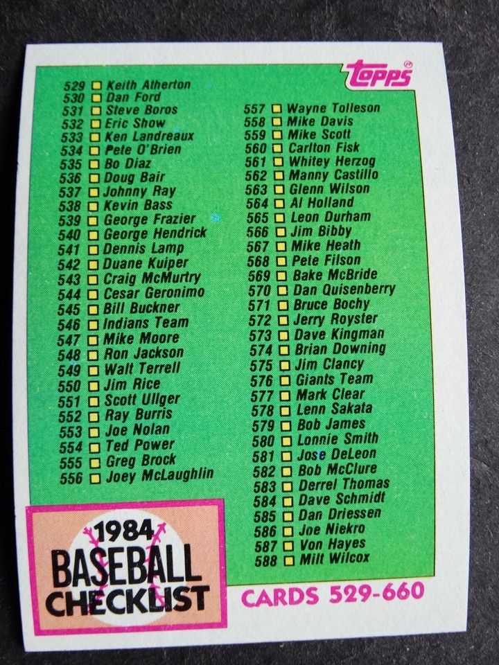 1984 Topps Baseball Cards Complete Your Set U You Pick From List 601 ...