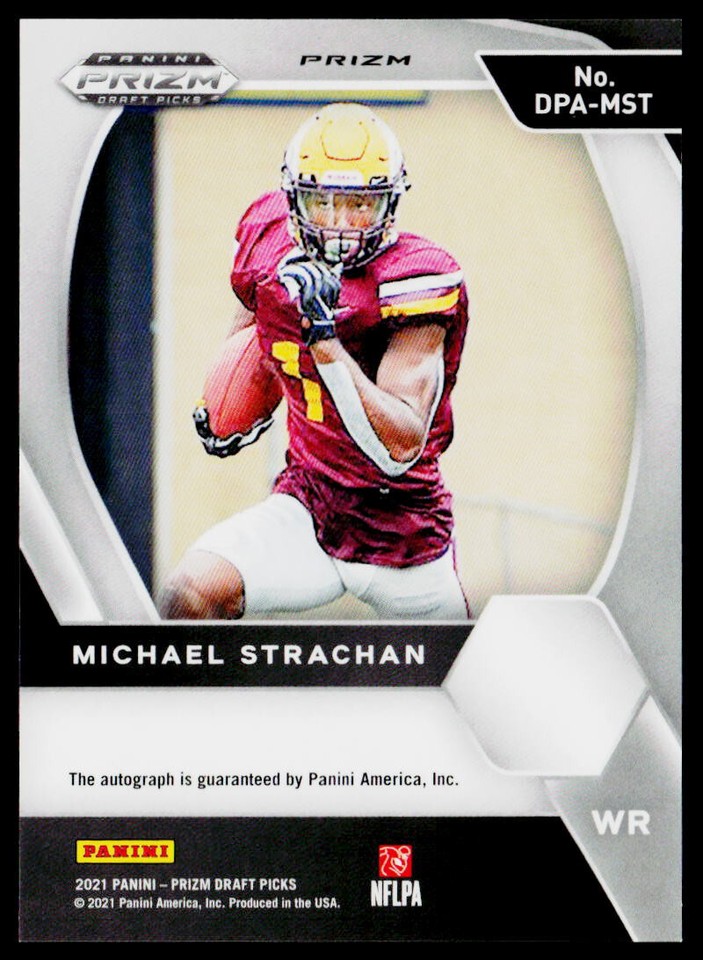 2021 Panini Prizm Draft Picks Michael Strachan GREEN Auto RC #DPA-MST ...