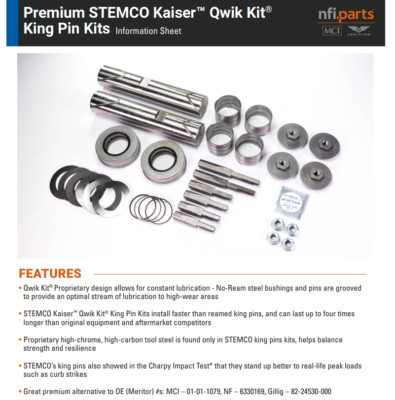 Premium STEMCO Kaiser Qwik Kit King Pin Kits | eBay