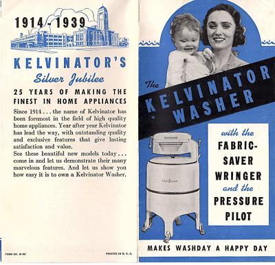 Kelvinator Washing Machines Vintage 1939 Brochure Various Models ...