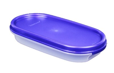 Tupperware Thin Oval Modular Mates w/ Blue Seal .8 Cup Mini Half Short ...