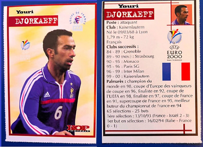 YOURI DJORKAEFF UEFA EURO 2000 FRENCH TEAM FRANCE ROOKIE CARD KOP ...