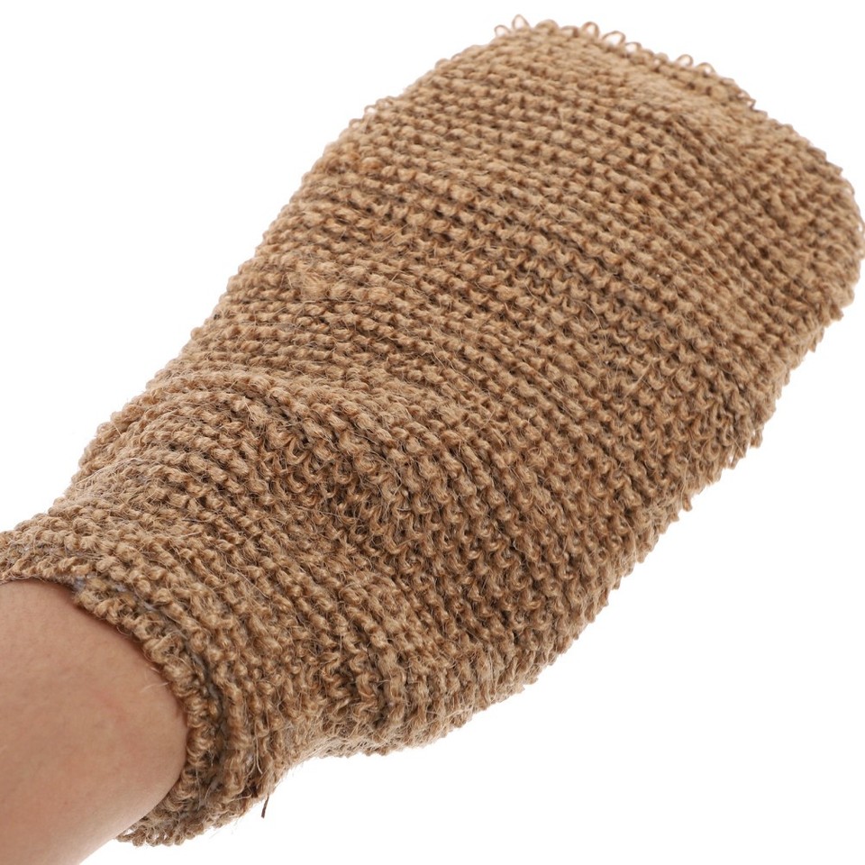 2 Pcs Jute Fiber Exfoliating Bathing Gloves Body Massage Shower Gloves ...