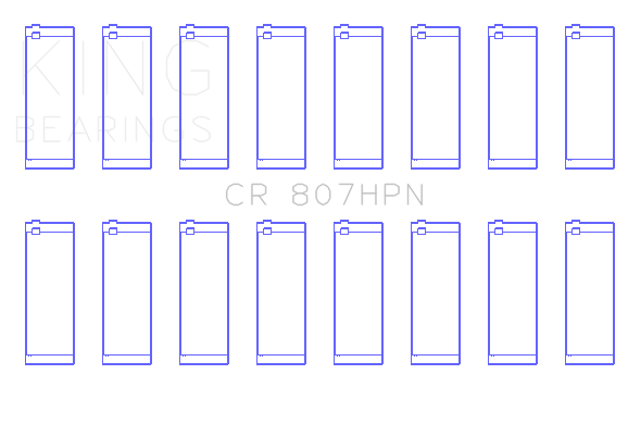King Bearings CR 807HPN 010 CONROD Bearing SET for Chevy SBC GEN III/IV LS
