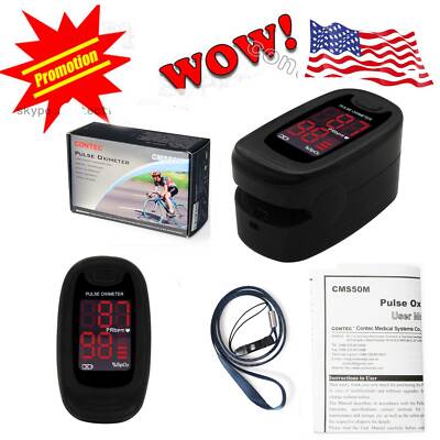 US LED Fingertip Pulse Oximeter Instant Read Finger Blood Oxygen SPO2 ...