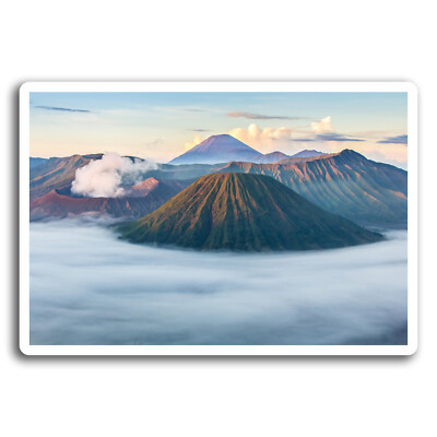 2 x 10cm Mount Bromo Indonesia Vinyl Stickers - Sticker Laptop Luggage ...