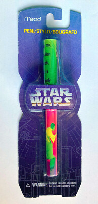 STAR WARS Princess Leia & R2-D2 MEAD WRITING PEN 1996 SEALED "Help Me ...