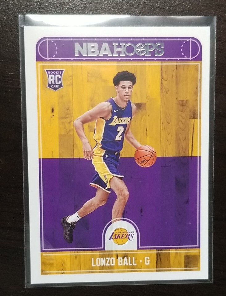 2017-18 NBA Hoops Lonzo Ball Rookie RC #252 Lakers | eBay