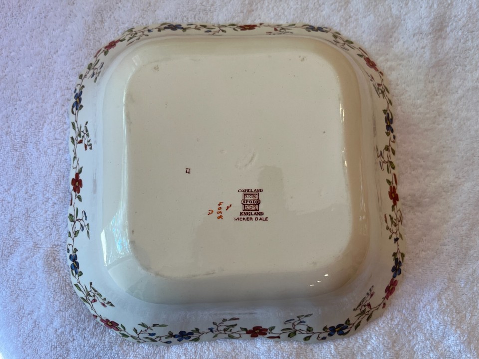 NEW Spode Wicker Dale Square Serving Bowl - Flawless Condition | eBay