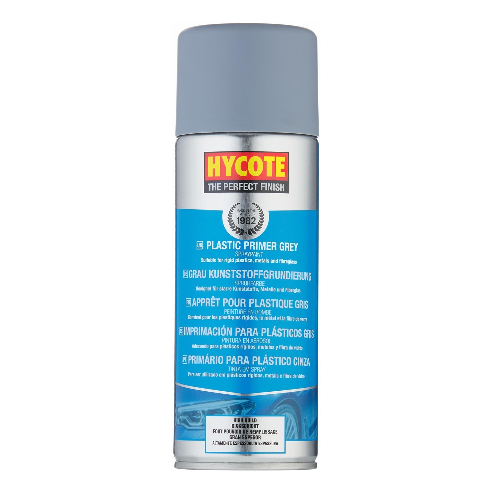 Hycote Grey Fast Drying Aerosol Spray Paint Primer Finish Excellent ...