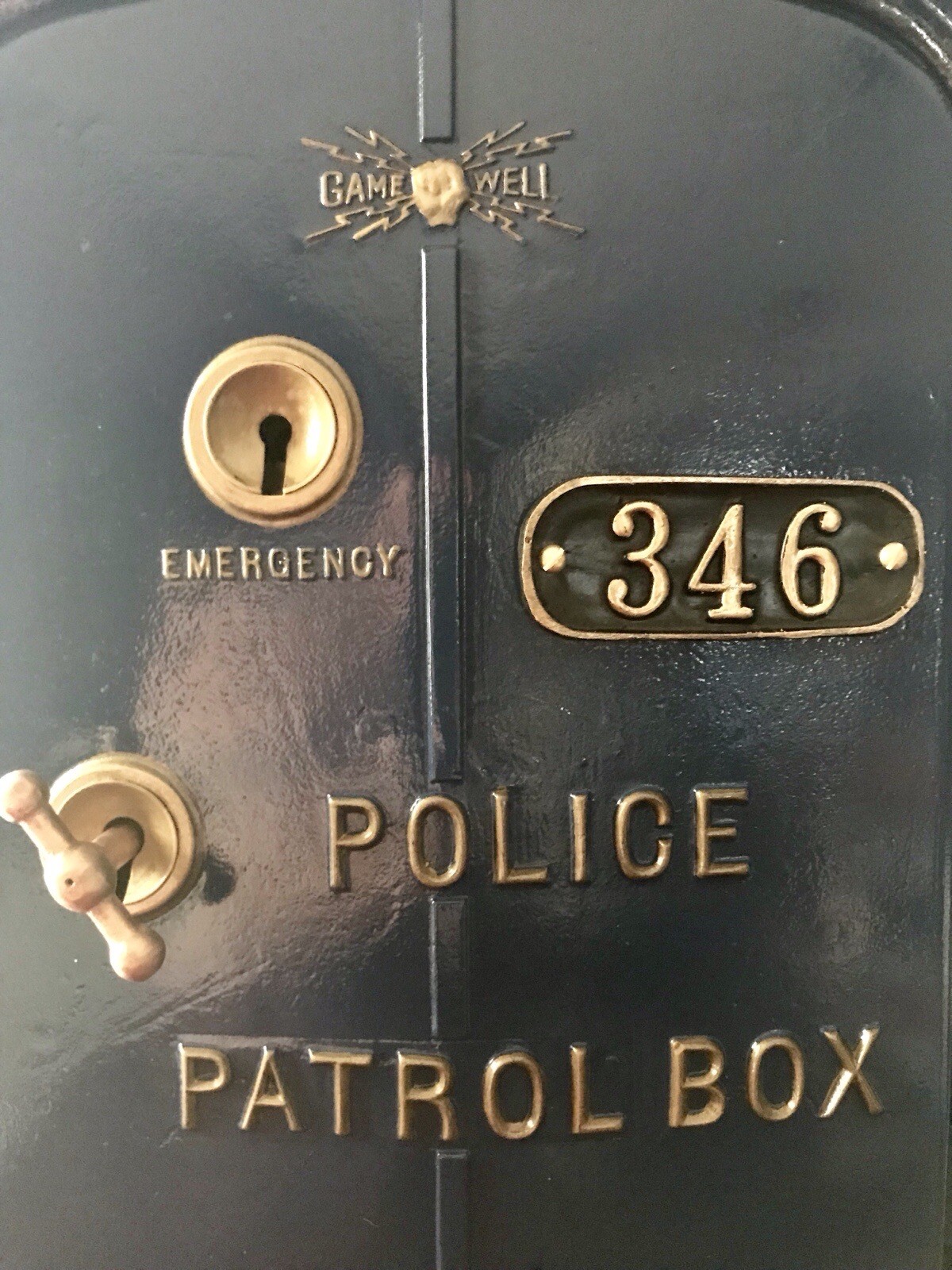 gamewell Police Call box number plate | eBay
