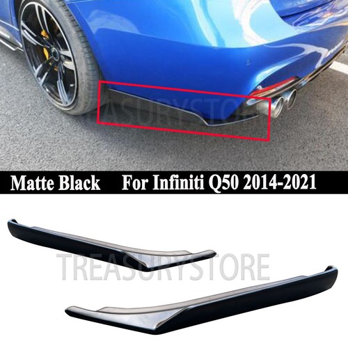 For Infiniti Q50 Q50S 14-21 Rear Bumper Side Corner Splitter Aprons ...