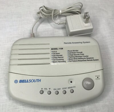 BELLSOUTH Micro Answering Machine #1129 Remote Access Record Phone ...
