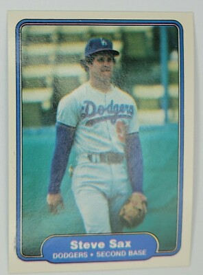 1982 FLEER Baseball Card Rookie Card #21 STEVE SAX Dodgers | eBay