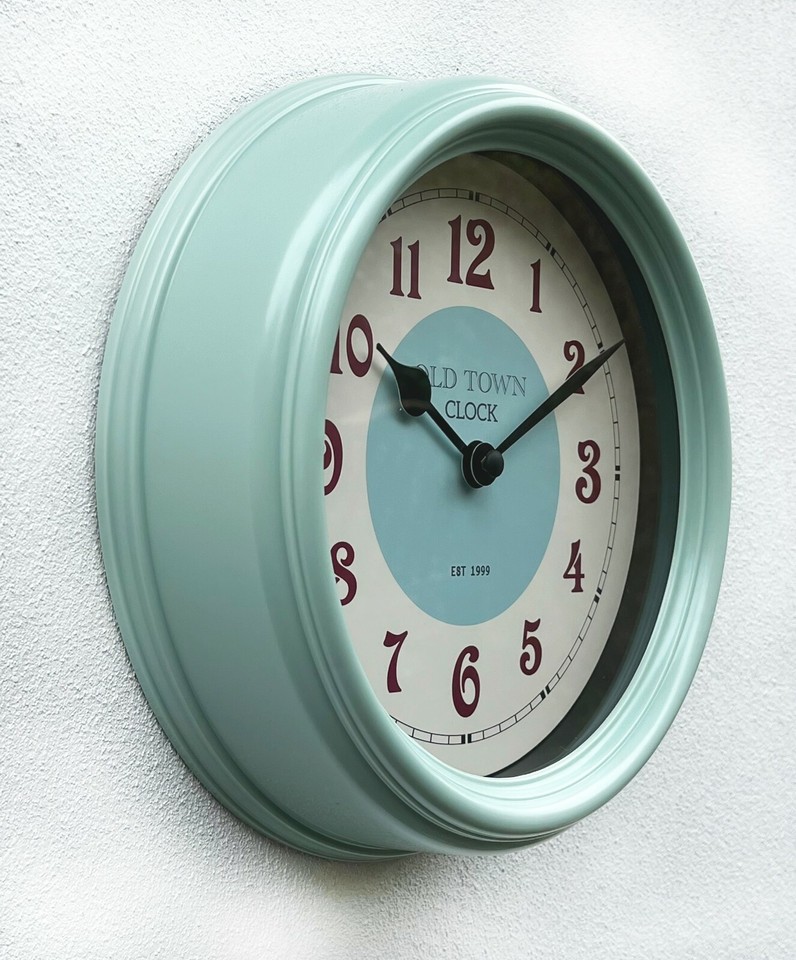 Vintage Retro Style Round Wall Clock Kitchen American Diner | eBay