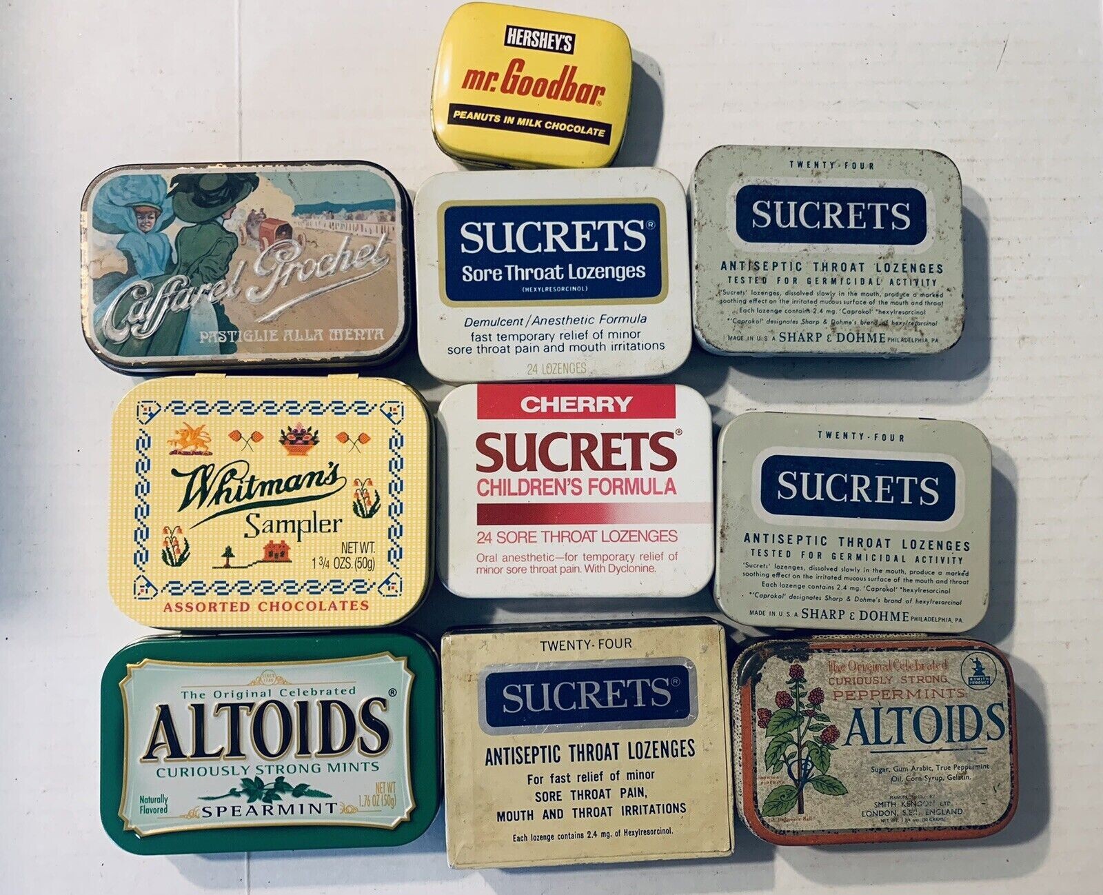 Vintage Lot Sucrets Altoids Tins Metal Box | Grelly USA