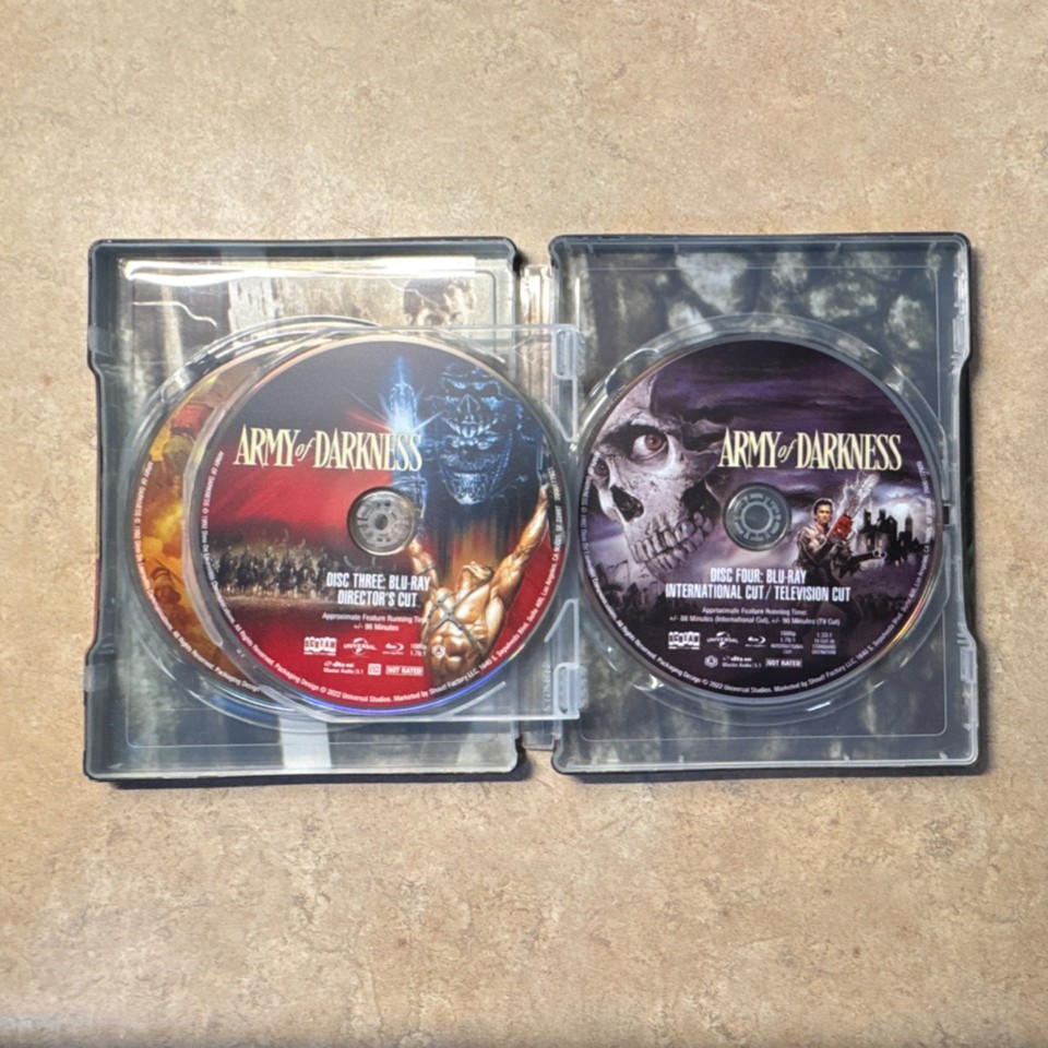 Scream Factory Army of Darkness Steelbook 4K UHD Blu-ray Director's Cut ...