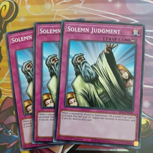 3X SOLEMN JUDGMENT 3X *** PLAYSET SR14-EN018 YUGIOH! | eBay