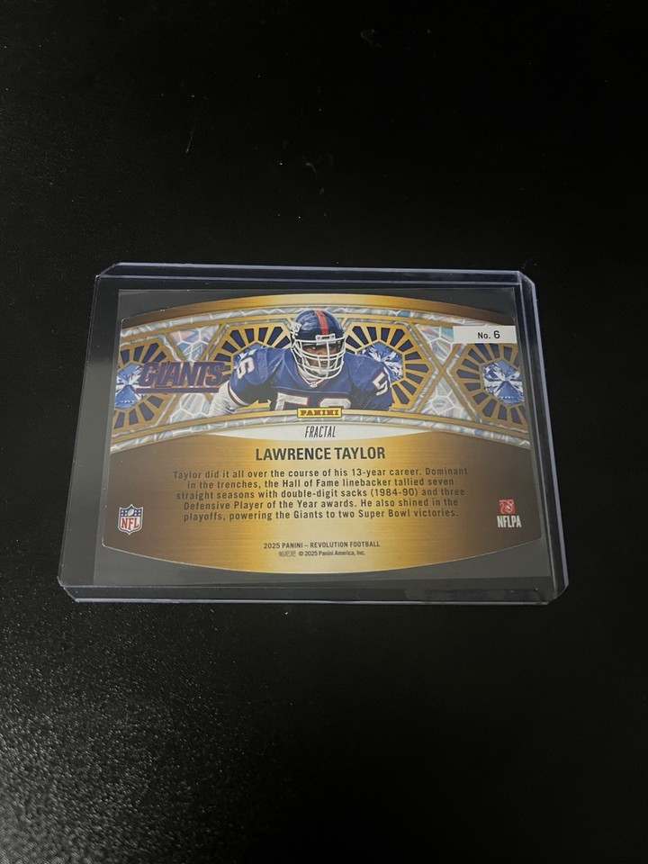 2025 Panini Revolution Football Lawrence Taylor Ring Bearer Fractal Die ...