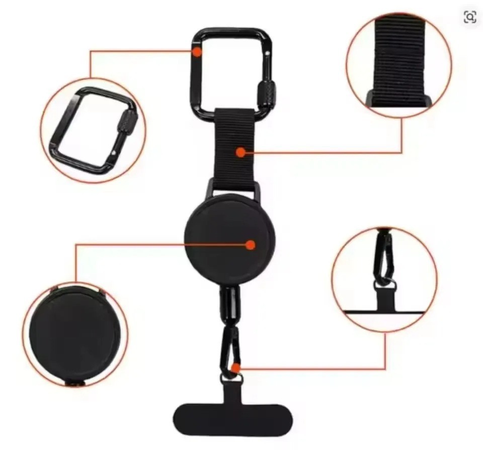 Retractable Anti-Theft Phone Lanyard Holder Strap Mobile safety Tether ...