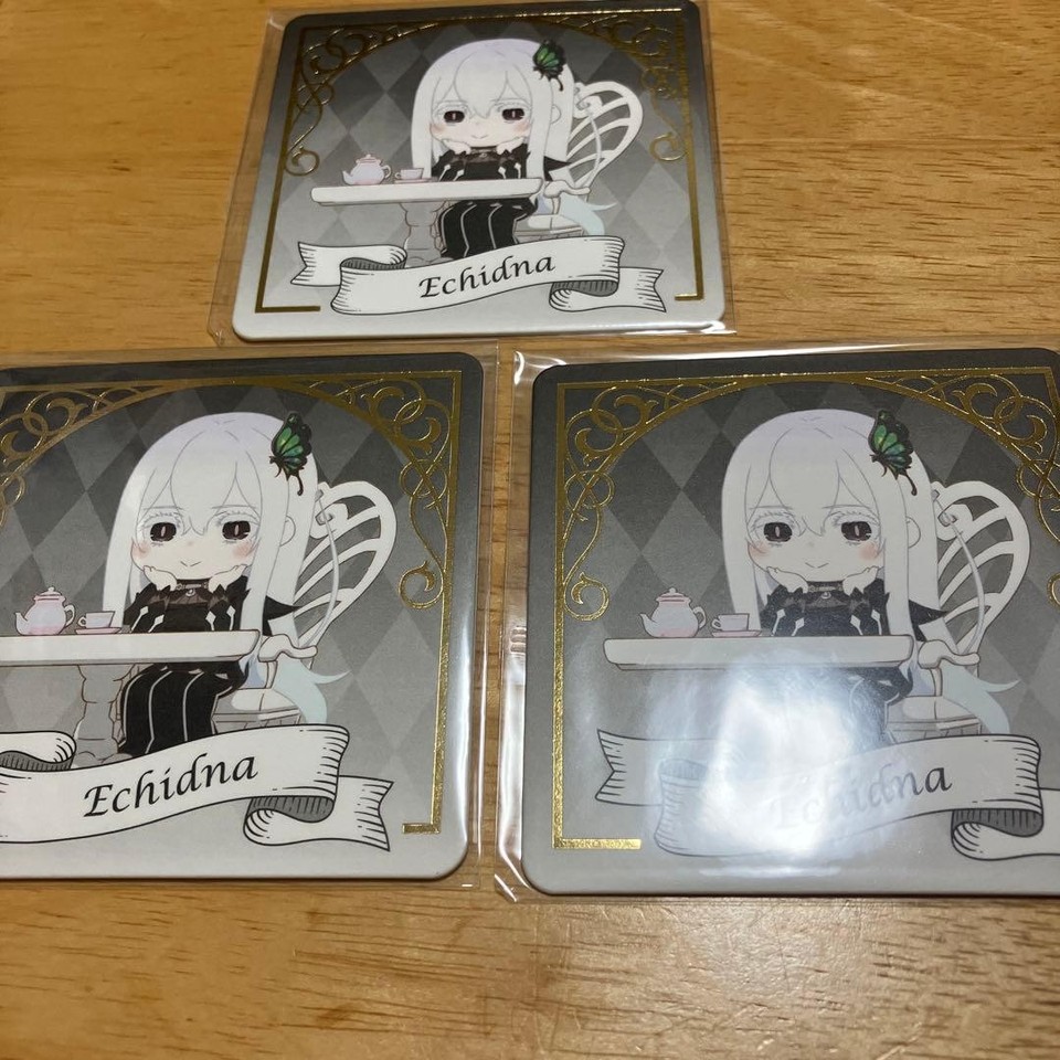Re:Zero Echidna Scene Photo Can Badge Black Gray Daiso Seria | eBay