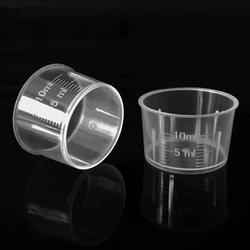20Pcs 10ml Measuring Cup Clear Disposable Liquid Volumetric Measurement ...