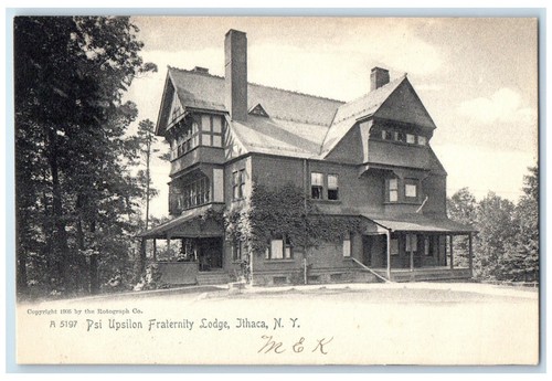 c1905 Psi Upsilon Fraternity Lodge Exterior Building Ithaca New York NY ...