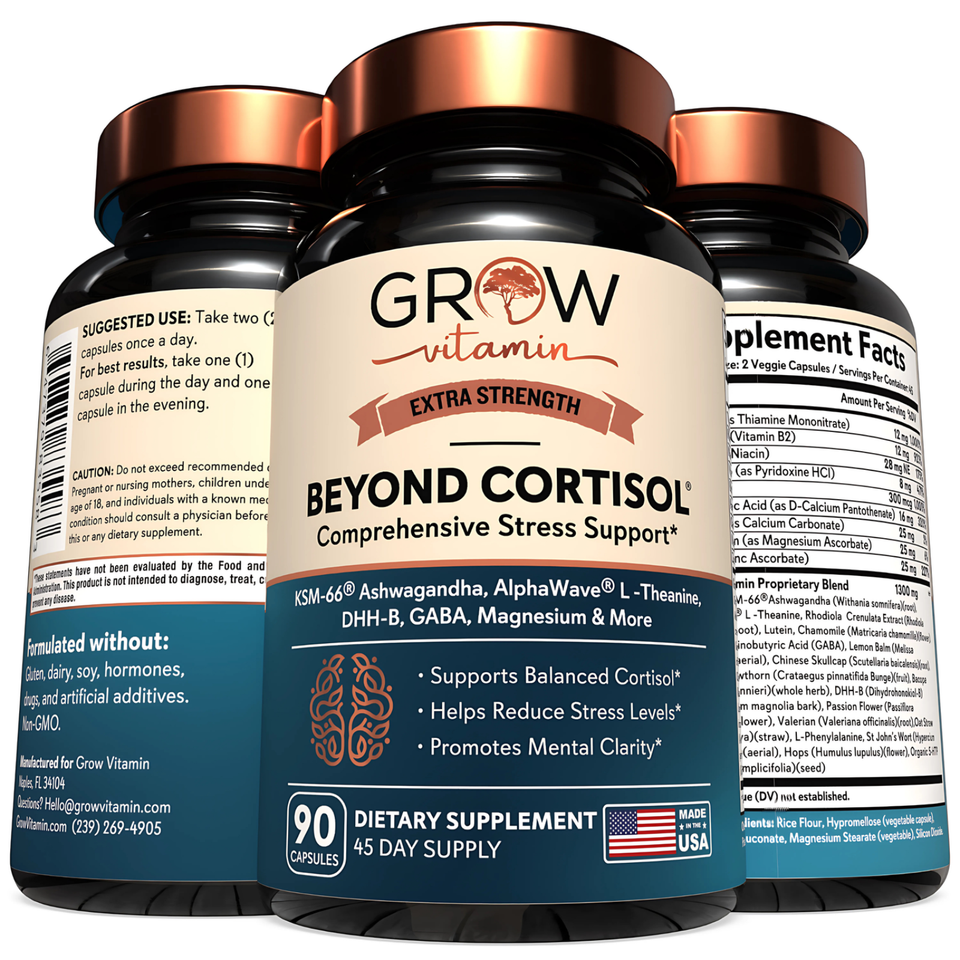 Cortisol Support Supplement 1300mg Stress Relief & Cortisol Manager 90 ...