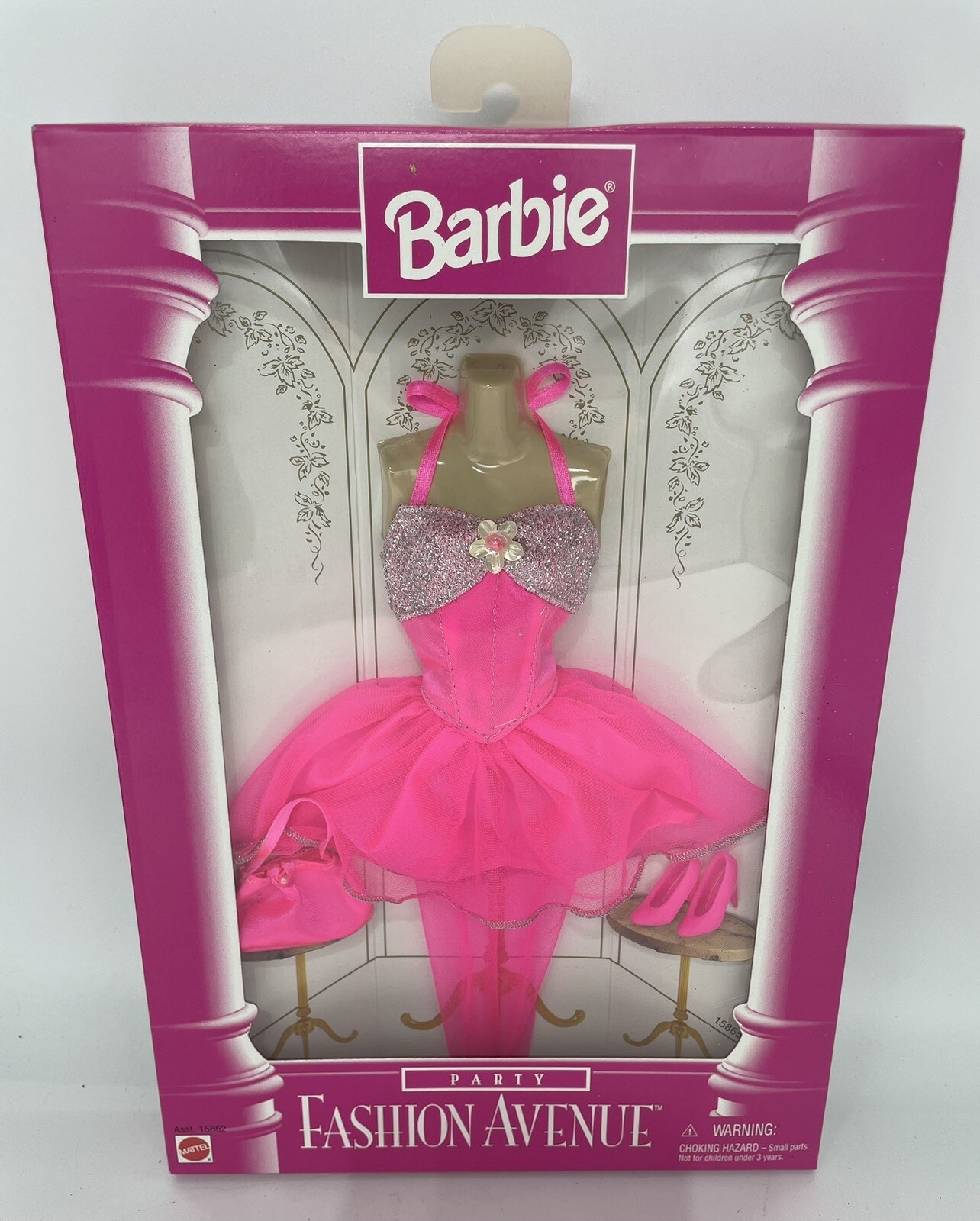 Vintage 1996 Mattel #15862 Barbie Fashion Avenue Pink Party Outfit NRFB ...