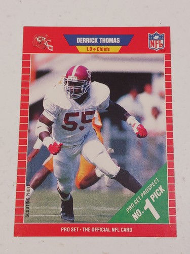 Derrick Thomas Kansas City Chiefs 1989 Pro Set Rookie Card #498 | eBay