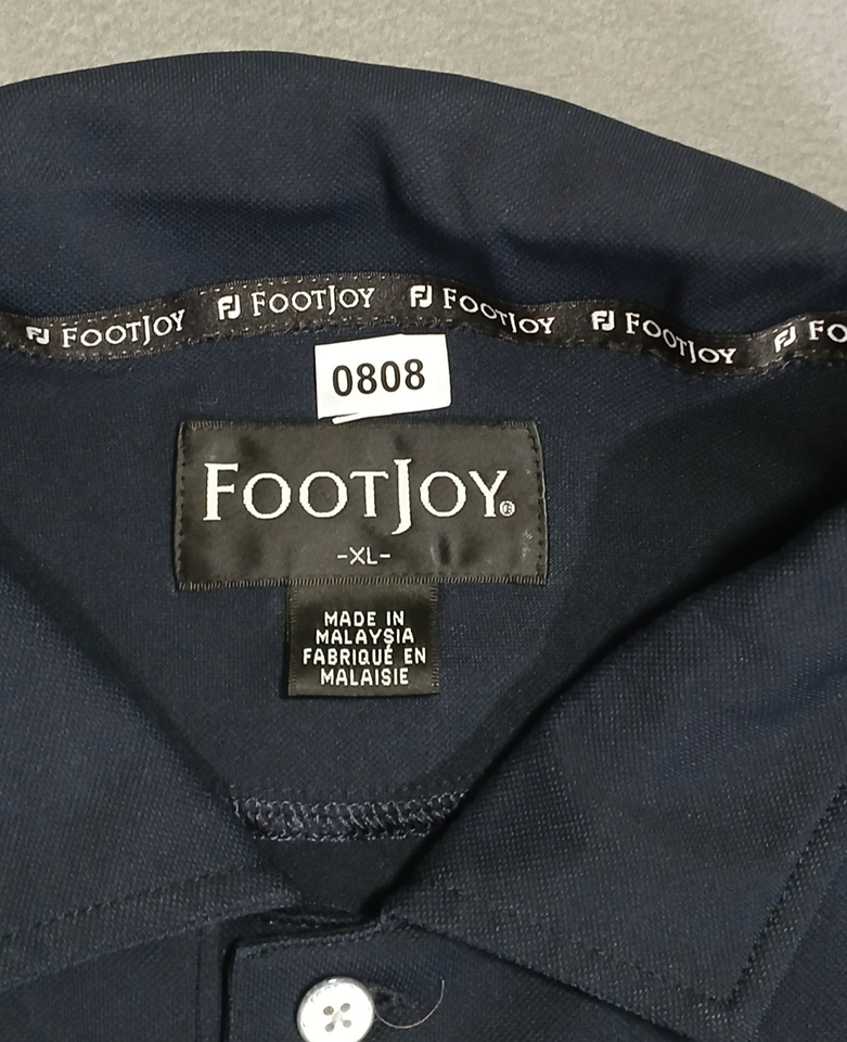 FOOTJOY FJ Polo Shirt Men's XL Navy Blue Short Sleeve Performance Logo ...