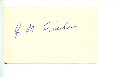 R. M. Fischer Famous Artist Sculptor Rare Signed Autograph | eBay
