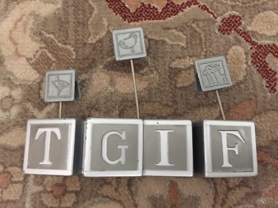 TGI FRIDAYS official LOGO Drink Ticket Receipt PHOTO LETTER HOLDER CLIP ...