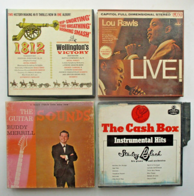 4 Reel to Reel Tapes Lou Rawls Cash Box Buddy Merrill Tchaikovsky 1812 ...